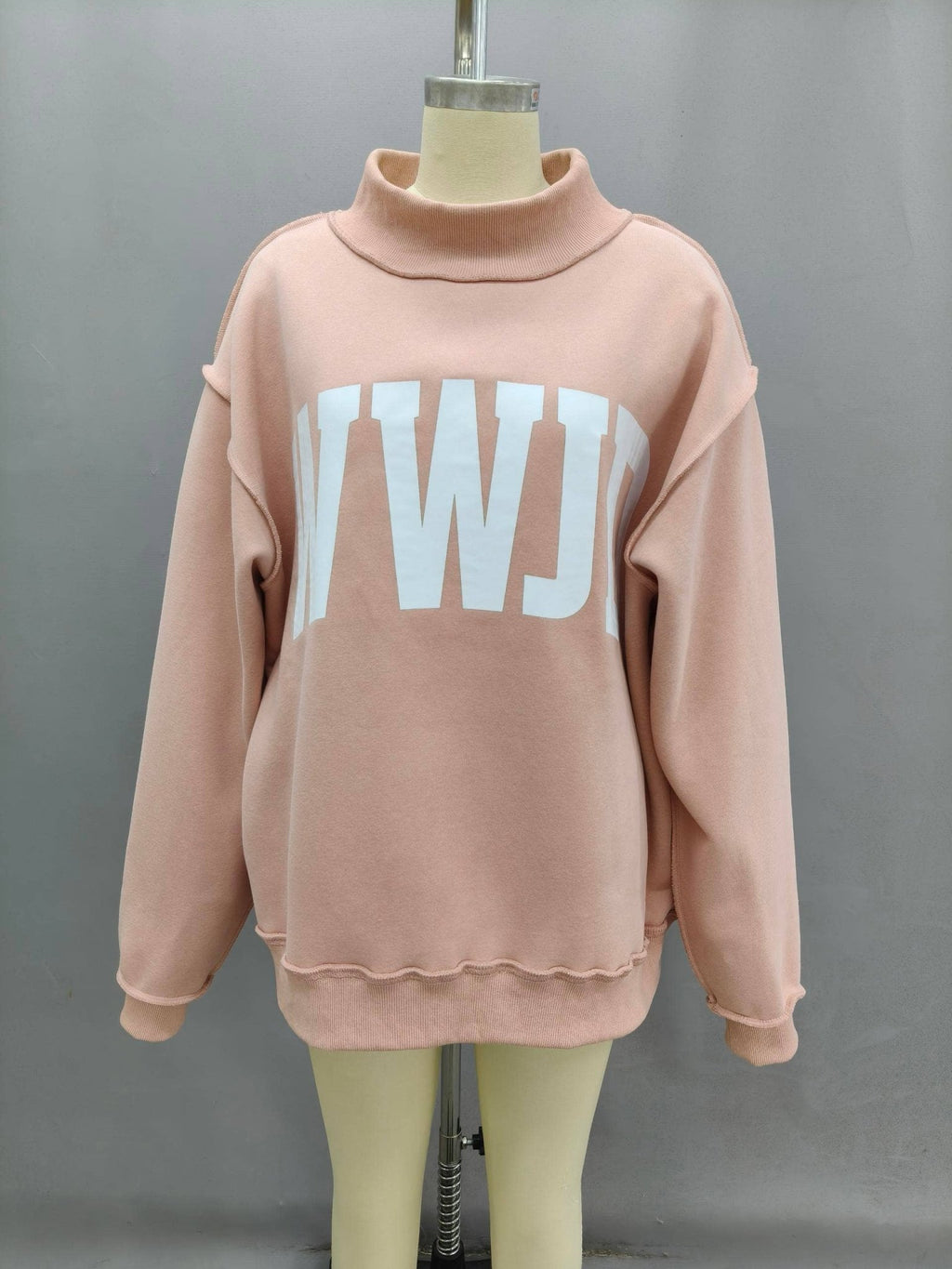 'WWJD & AMEN' Reversible Mock Neck Sweatshirt Dusty Pink – Sugar Co.